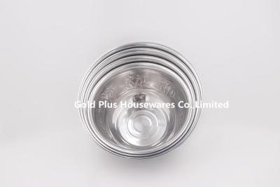 Chine le Cookware de 24cm a placé lavabo rond de cuisine indienne de bassin d'acier inoxydable le grand avec le couvercle de relief à vendre