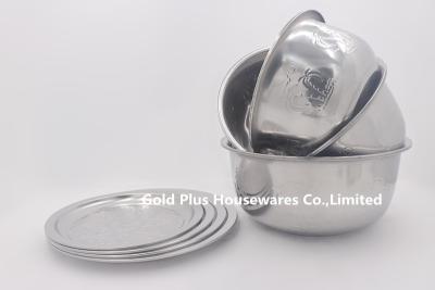 중국 20cm Wholesale price big basin stainless steel oil lid basin kitchen water bowl round soup stock pot with cover 판매용