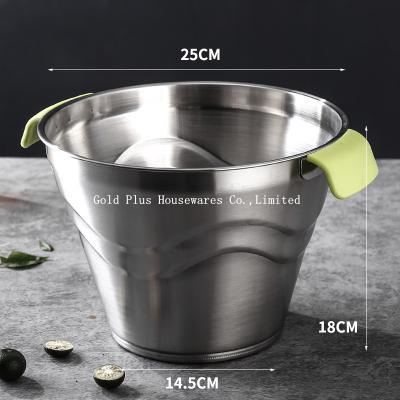 Chine refroidisseur fait sur commande portatif de barre de seau de l'eau 623g avec le seau à glace de bière d'acier inoxydable de support et de couvercle pour l'hôtel à vendre