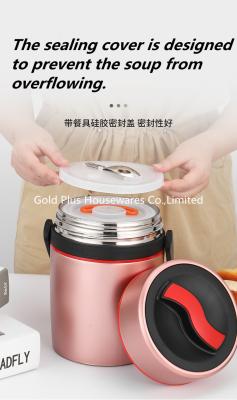 Κίνα Multi-layer insulation thermos flask lunch box for food storage stainless steel metal thermal food warmer pot προς πώληση