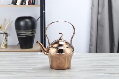 중국 1L.1.5L,2L Special design household water kettle long handle coffee pot rose gold color metal steel unbreakable teapot 판매용