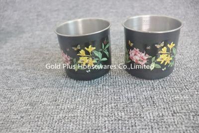 중국 Kitchen tea set flower painting stainless steel whistling tea pot black color whistling kettle with two cups 판매용
