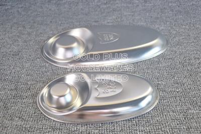 중국 Dinnerware oval shape sauce compartment appetizers food grade durable stainless steel two section kids lunch box 판매용