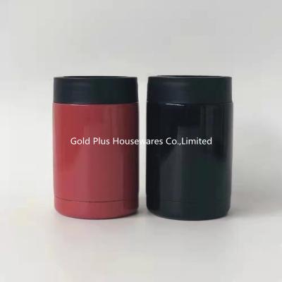 Beverage can cooler insulated metal steel beer cooler 16 oz stainless steel food grade outdoor fruit juice cup