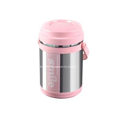 Κίνα Portable food carrier with handle stainless steel thermal food warmer 1.5L BPA free PP plastic lunch pot προς πώληση