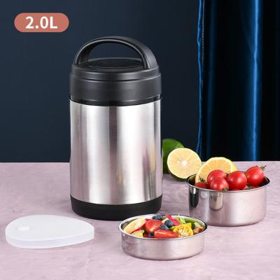 Κίνα Outdoor designed lunch container 2L stainless steel thermal vacuum food jar with spoon for adults προς πώληση