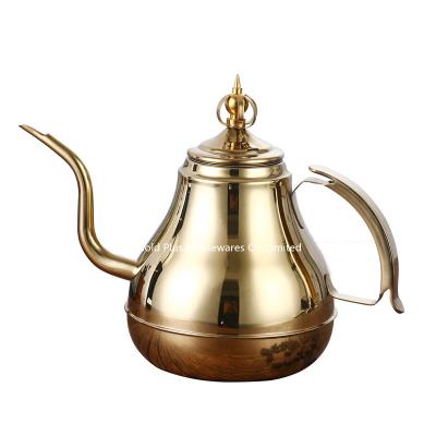 Portable coffee maker 201 stainless steel long spout pour over coffee kettle 1.8L large capacity tea pot with filter