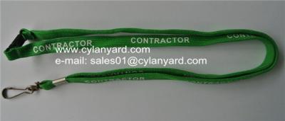 China Polyester Röhren-neckstraps mit Blechtafel Falz und J-Haken zu verkaufen