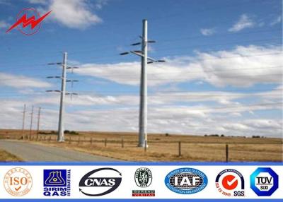 China conical 11m  Q235 material electric power pole galvanized single section for sale