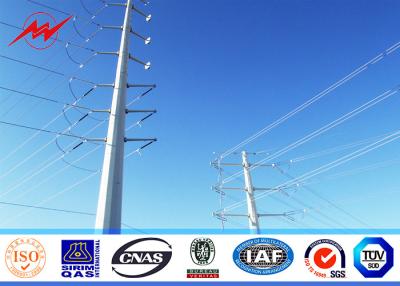 China conical 11m  Q235 material electric power pole galvanized single section for sale