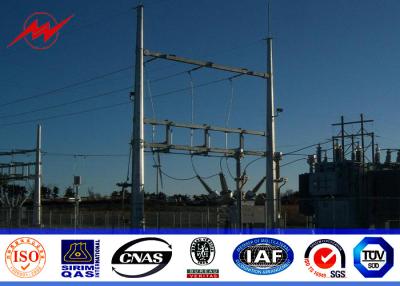 China conical 11m  Q235 material electric power pole galvanized single section for sale