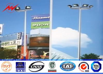 China Differernt sections 22M Round High Mast Pole with operation platform ladder protection for sale