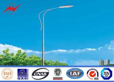 China Octagonal 8M 9M Q235 Street Light / Street Lamp Pole Yield Strength 235Pa 24 kg / mm2 for sale