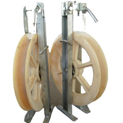 China 660mm*100mm Nylon Cable Pulley 220V Stringing Block for Construction Works for sale