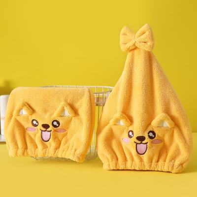 China Microfibra absorbente de la toalla rápida suave del cabello seco después de la ducha para los NIÑOS en venta