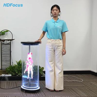 China Mini 3D Holographic Projector Fan Splicing Cylindrical Hologram Fan Human Transparent Cabinet Solution Display Equipment for sale