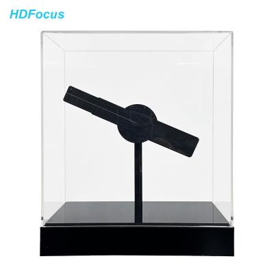 China Rechargeable Mini Table Type Hologram Gift Advertising Display Equipment 3D Holographic Projector LED Fan for Toy and Gift Shops for sale