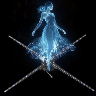 China Step Into the Future With 3D Holographic LED Fan 3D Hologram 100cm Hologram Projector Advertising Display Fan Equipment for sale