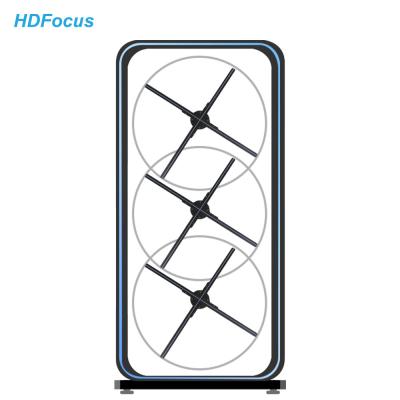 China Colors New 4 Blades Hologram Human Hologram Projector Fan for Display Stand Advertising for sale