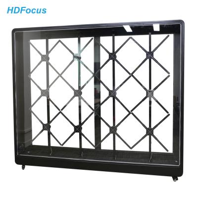China 4x3 Outdoor 3d Holographic Splicing Display Cabinet Projector Led Advertising 3d Hologram Fan Screen Sheet Metal Bracket for sale