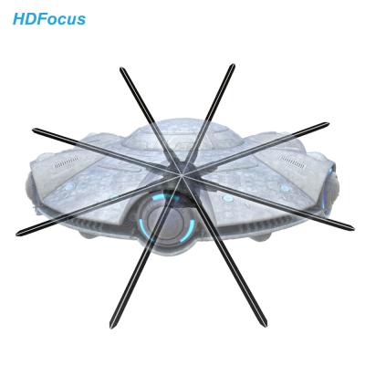 China HDFocus 150cm Eight Blades Hologram 3d Led Fan 8 Wings Wifi 3d Holographic Display Projector for sale