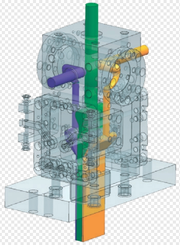 Extrusion laminating machine component view 4