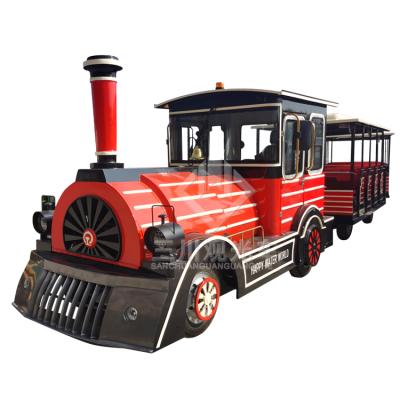 Cina New Arrival Kids Diesel Electric Steam Engine Locomotive Trackless Train For Sale 28 Seats in vendita
