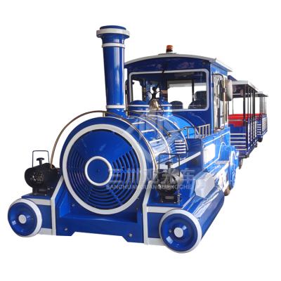 Cina 42 People Diesel Tourist Trackless Dotto Train 28 Locomotives Passenger Amusement Park Ride Attraction Price in vendita