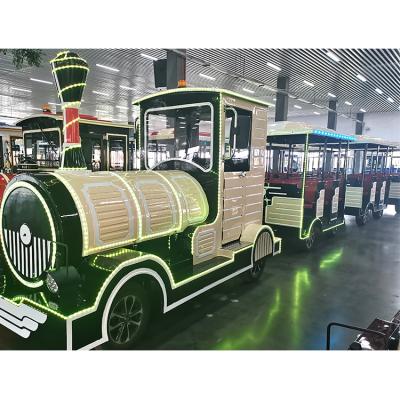 Cina Sanchuan 28 Passenger Outdoor Playground Diesel Tourist Train Locomotive 28 Trackless Seats in vendita
