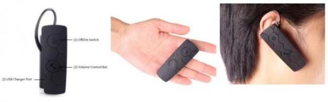 I7 Ear Hanging Automatic Tour Guide System Black 20g With Lithium Battery