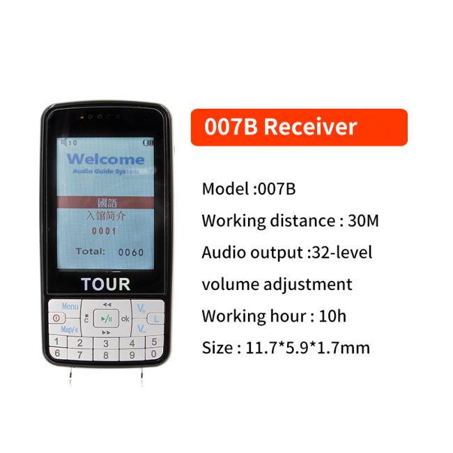 Automatic tour guide system receiver specifications picture