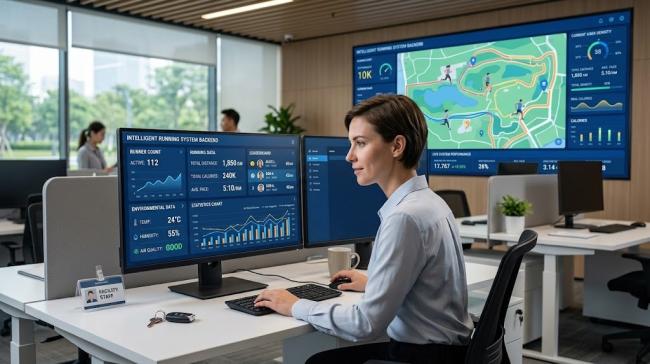 Digital management platform for smart running track facilities