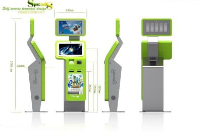 China Kaartprinter en Kaartkiosk van het de Aanrakingsscherm van automaatups de Dubbele voor Etikettering/Kaartdruk Te koop