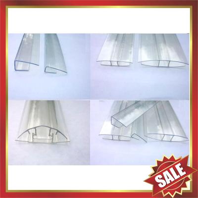 China 100% bayer raw material polycarbonate PC Buckle connector snap profile for polycarbonate sheet for sale