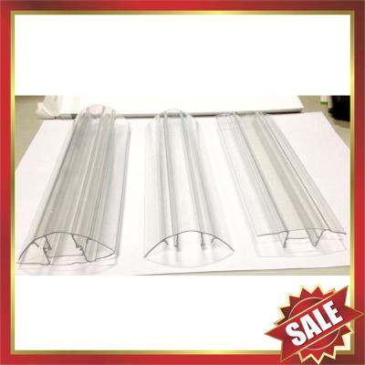 China 100% bayer raw material polycarbonate PC Buckle connector snap profile for polycarbonate sheet for sale