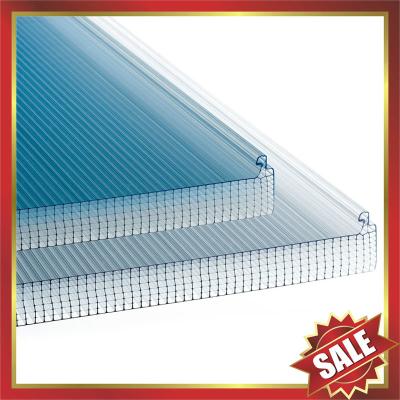 China stadium airport roofing building U locking hollow polycarbonate sheet,U locking multi wall pc sheet,super durable! for sale