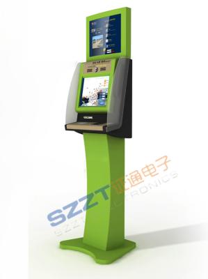 China Livre o bilhete ereto que vende o quiosque com o leitor de cartão do RFID & a tela dupla ZT2133 à venda