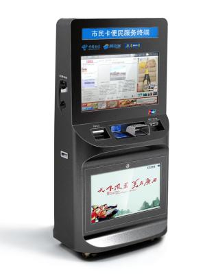 China Bilhete alto da entrada da grande tela da segurança ZT2781 que vende o quiosque, quiosque do leitor de cartão para a impressão do bilhete à venda