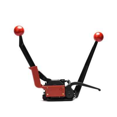 Red poly Manual Sealless Steel Strapping Tool Yin Yang Buckle YF19