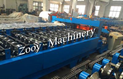 China Galvanized Steel Roof Tile Roll Forming Machine With Post Cuttting for sale