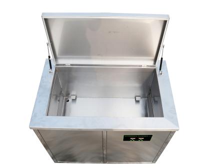 Cina cappuccio a macchina di controllo di Temperatur della maglia del canestro di scarico di pulizia ultrasonica del filtro 140L 10x10mm in vendita
