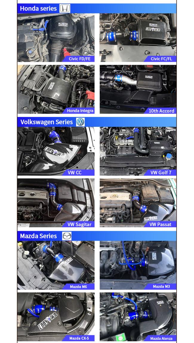 EDDYSTAR Carbon Fiber Intake material construction