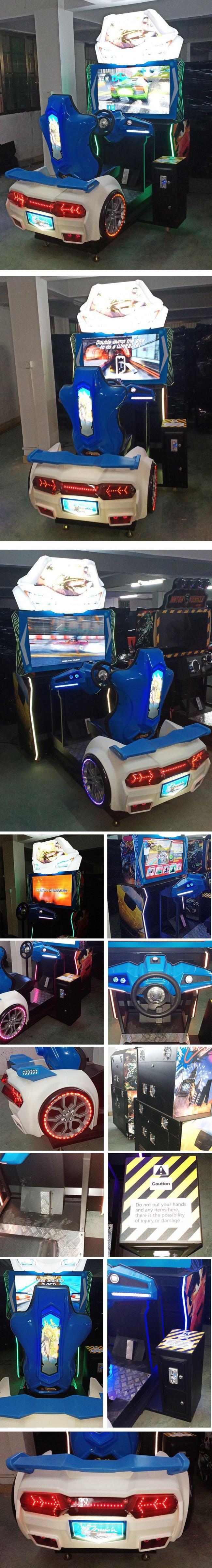 Full view of arcade machine in commercial setting