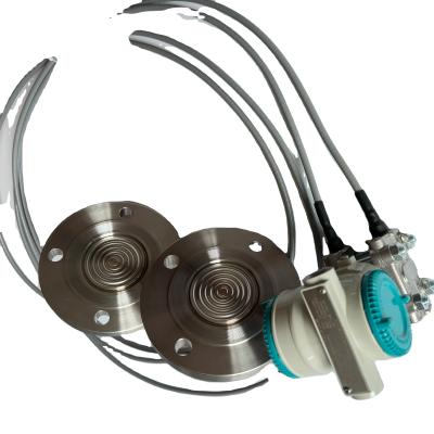 China Hank LCD Display Double Flange Differential Pressure Transmitter Flange Liquid Level Transmitter for sale