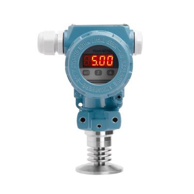 China Hank High-precision Sanitary Clamp-mounted Flushing Membrane Liquid Crystal Digital Display Pressure Transmitter for sale