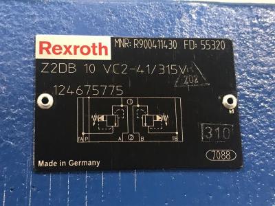 중국 렉스로스 R900411430 Z2DB10VC2-41/315V Z2DB10VC2-4X/315V 조종사가 탑승한 압력 릴리프 밸브 판매용