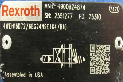 Κίνα R900924874 4 WEH 16 Δ 7 Π.Χ. 24N9ETK4/B10 Χ/6 4 WEH 16 κατευθυντική βαλβίδα 72/6 στροφίων Δ Π.Χ. 24N9ETK4/B10 με την ηλεκτρουδραυλική ώθηση προς πώληση