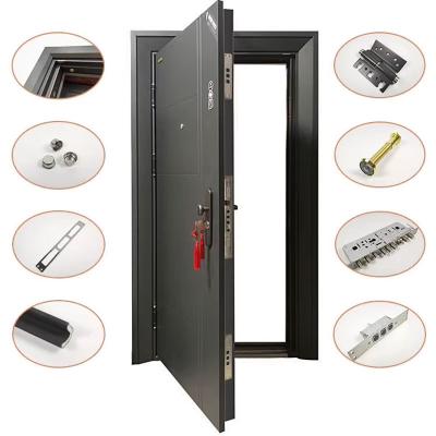 China Modern Simple Design Steel Entrance Door for House Factory Anti-theft Swing Open Style Outdoor Application Interior Position for sale