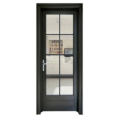 China Sliding Doors Custom Cheap Reasonable Price Wpc Door with Glass Hollow Door Panel Waterproof for Bathroom with Smart Lock for sale