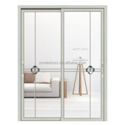 China Aluminum Indoor Kitchen Toilet Shower Room Door Aluminum Alloy Indoor Room Door for sale